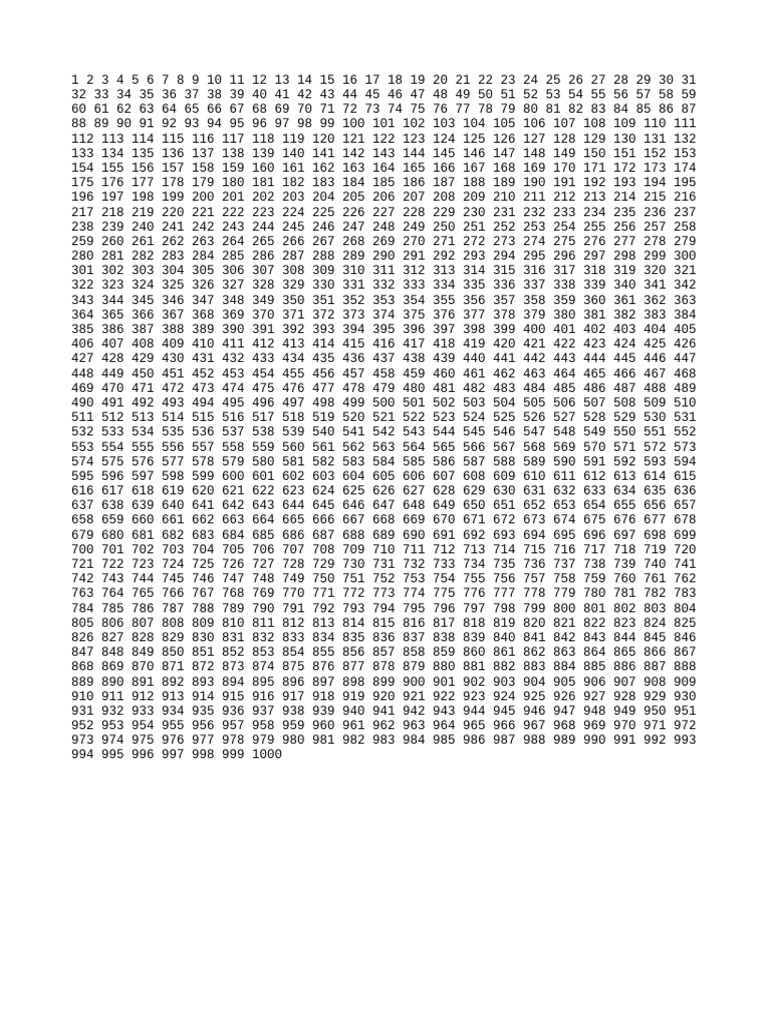 Angka 1 1000 | PDF