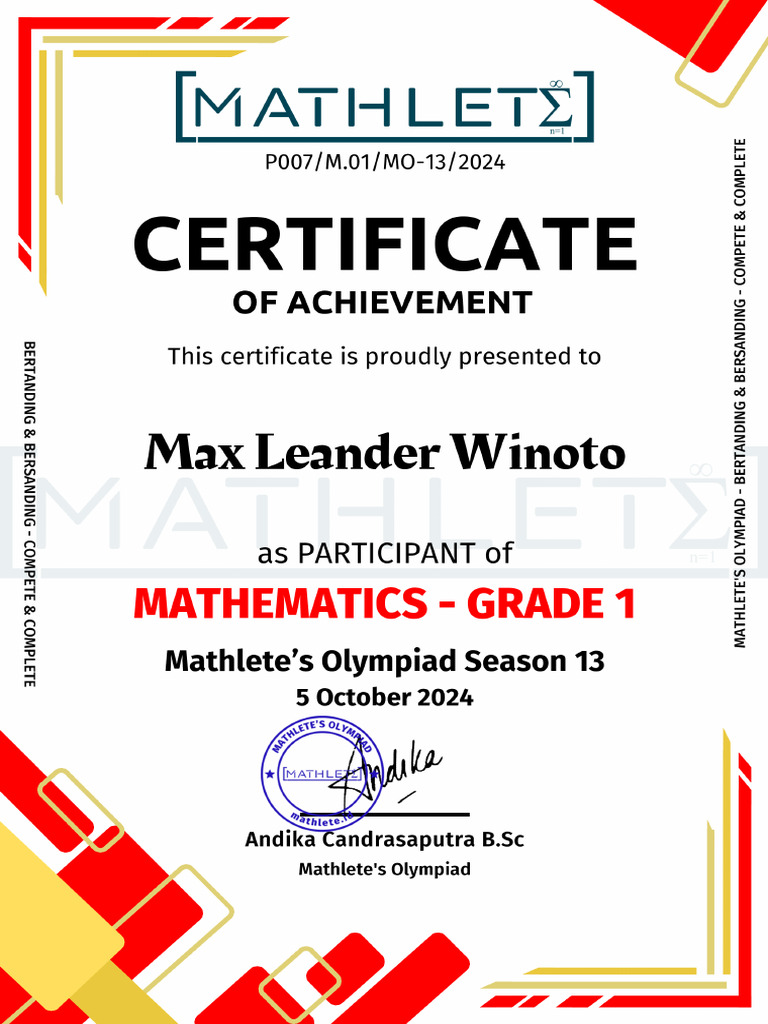 Mathematics Certificate | PDF