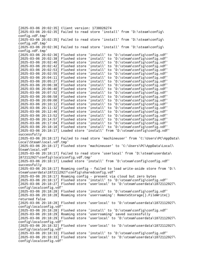 configstore_log | PDF | Software | Computing