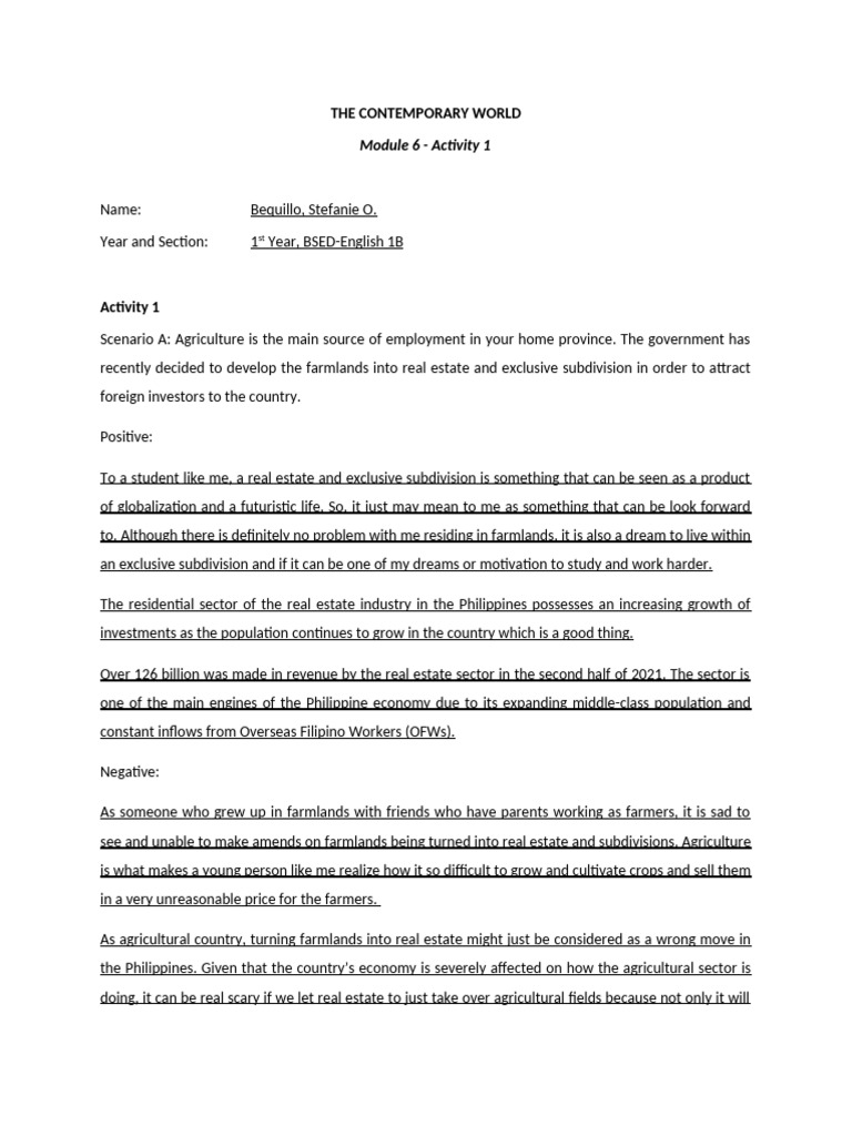 TCW M6 Bequillo BSED-Eng 1B | PDF | Online Shopping | Agriculture
