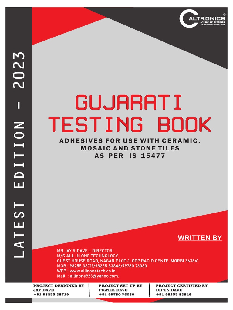 IS 15477 GUJARATI TRAINING BOOK | PDF