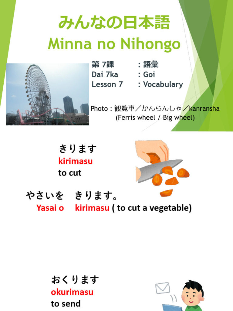 Minna No Nihongo Lesson 4 Vocabulary | PDF