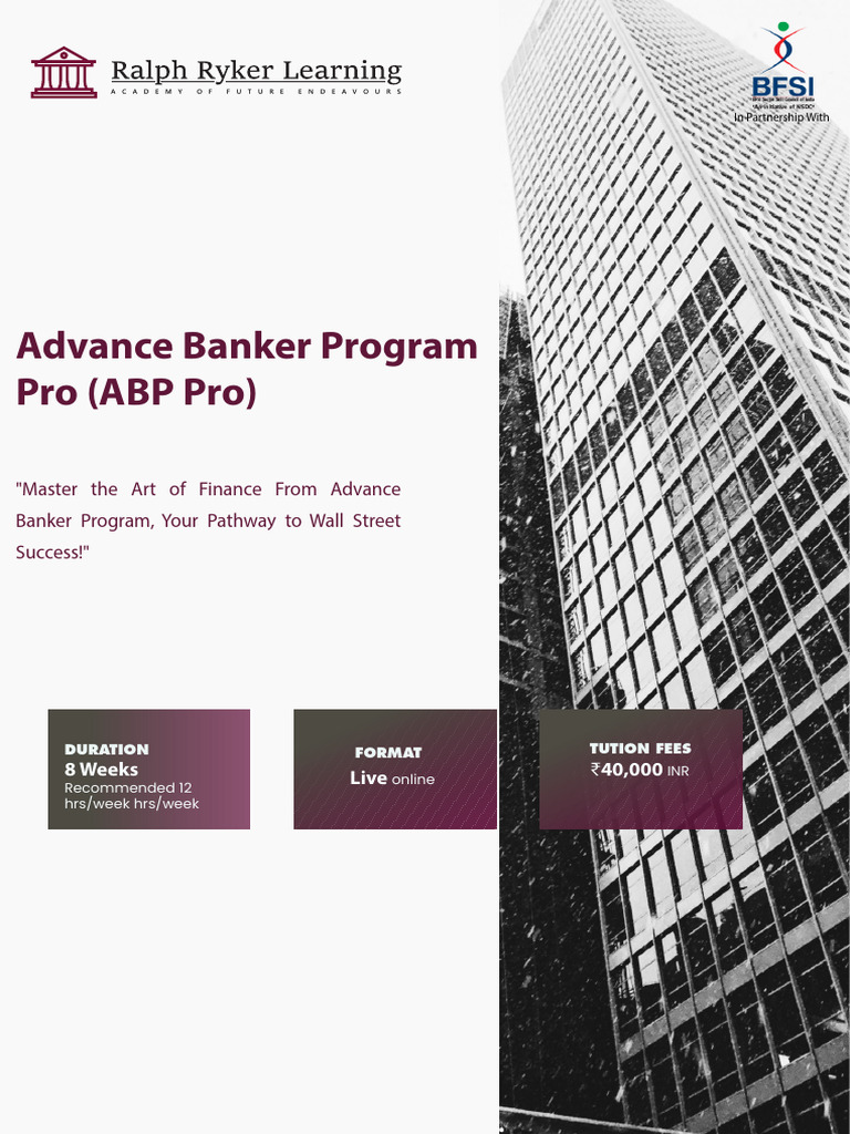 ABP Advance Banker Program | PDF | Banks | Financial Services
