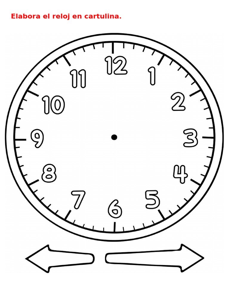 Cómo hacer un reloj de cartulina | PDF