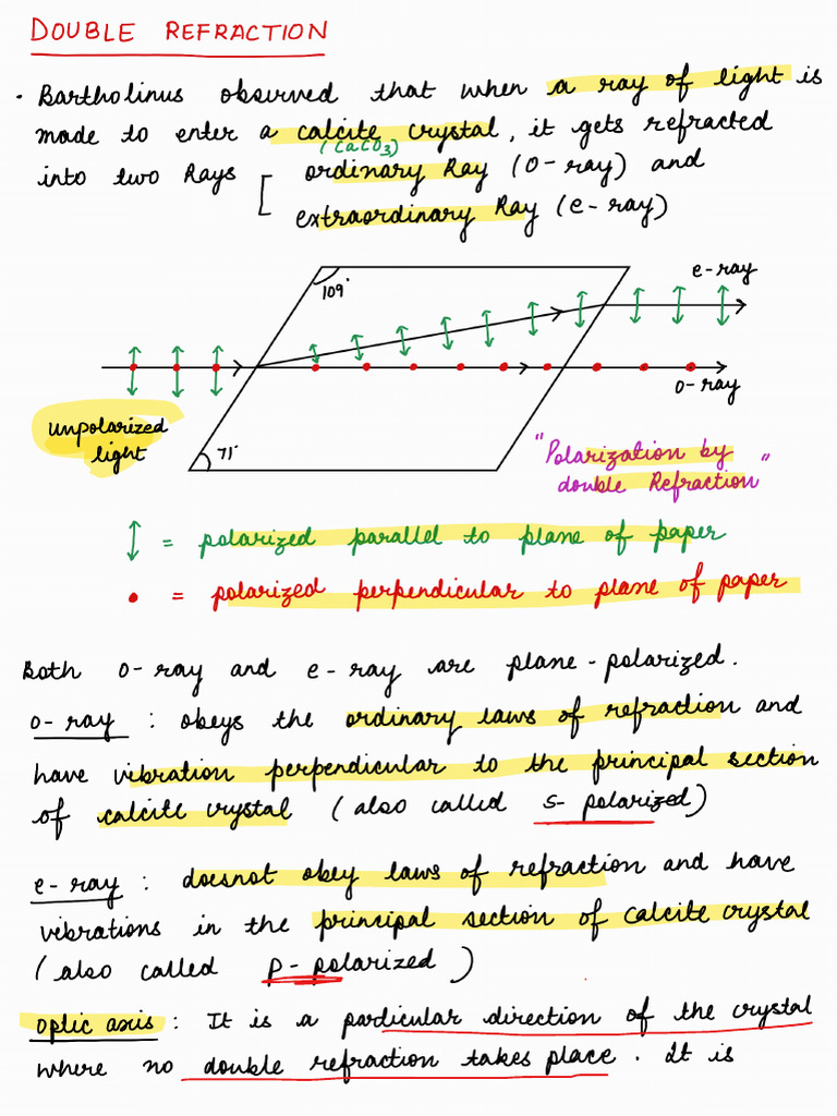 Double Refraction | PDF
