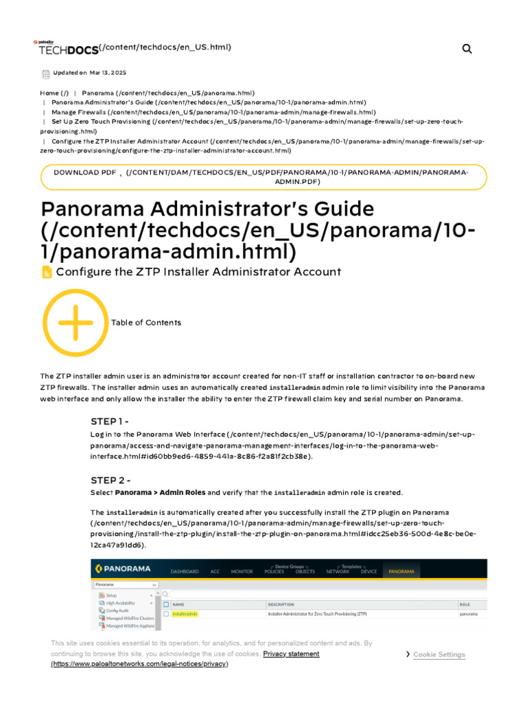 Configure The ZTP Installer Administrator Account | PDF | Http Cookie | Internet