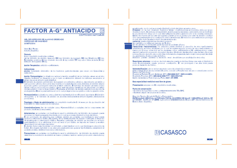 Instrucción para WEB Factor AG Antiacido | PDF | Aluminio ...