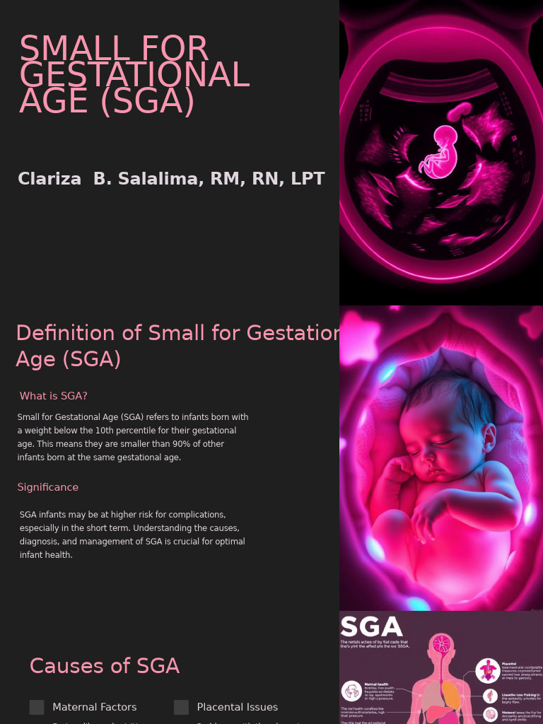 Small For Gestational Age SGA | PDF | Fetus | Pregnancy