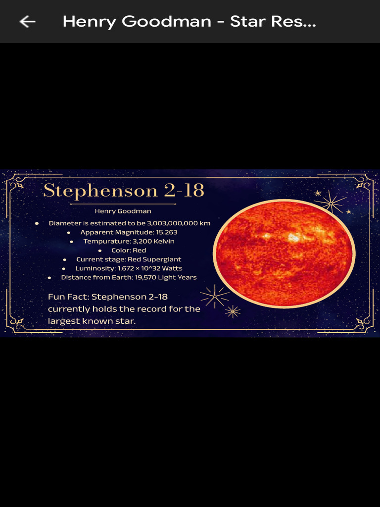 Henry Goodman - Star Research Project - Google Slides | PDF