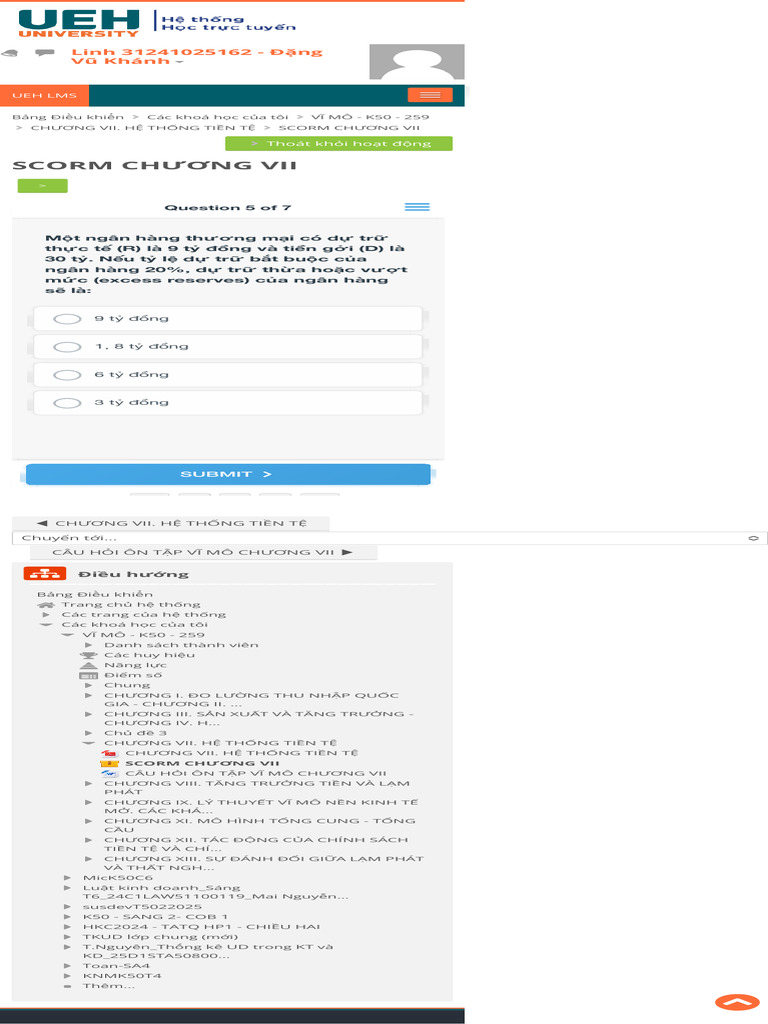 Vĩ Mô - K50 - 259 Scorm Chương Vii | PDF