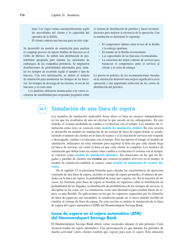 Simulacion de Lineas de Espera | PDF | Simulación | Probabilidad