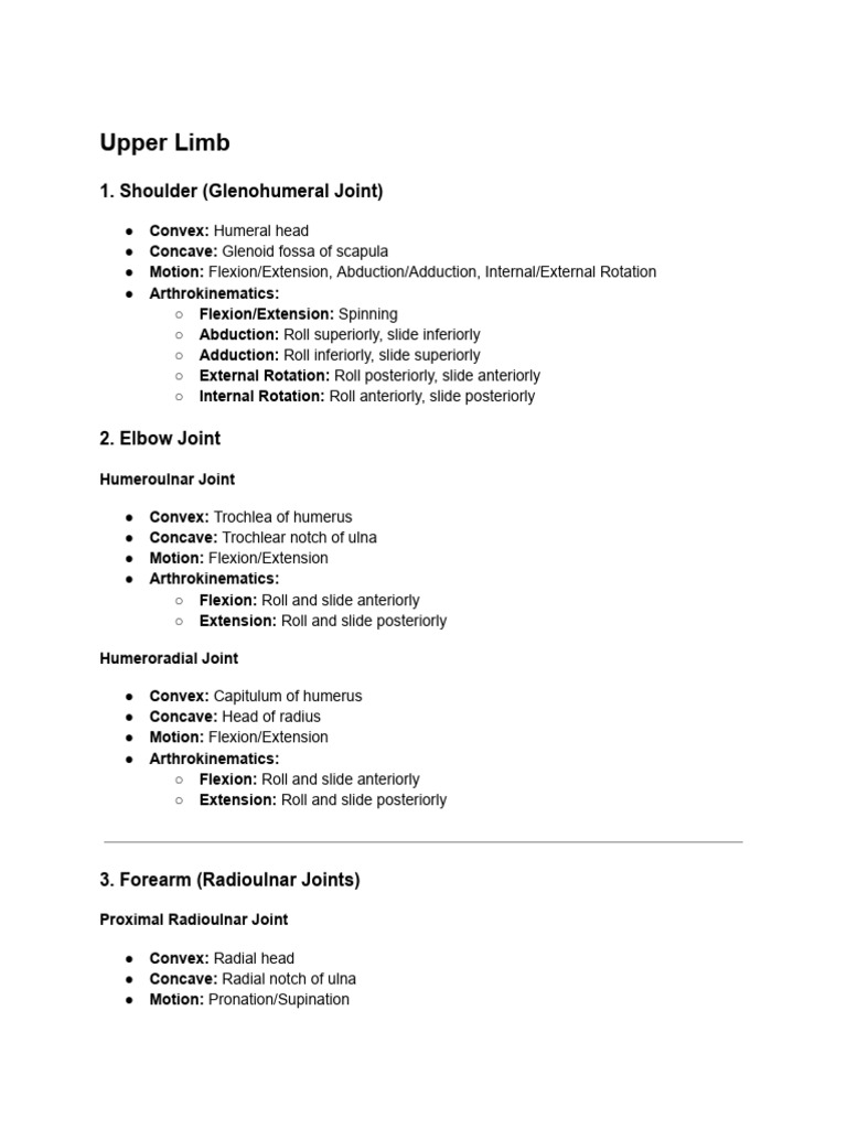 Upper and Lower Limb Joint Mobilization Techniques | PDF | Anatomical ...