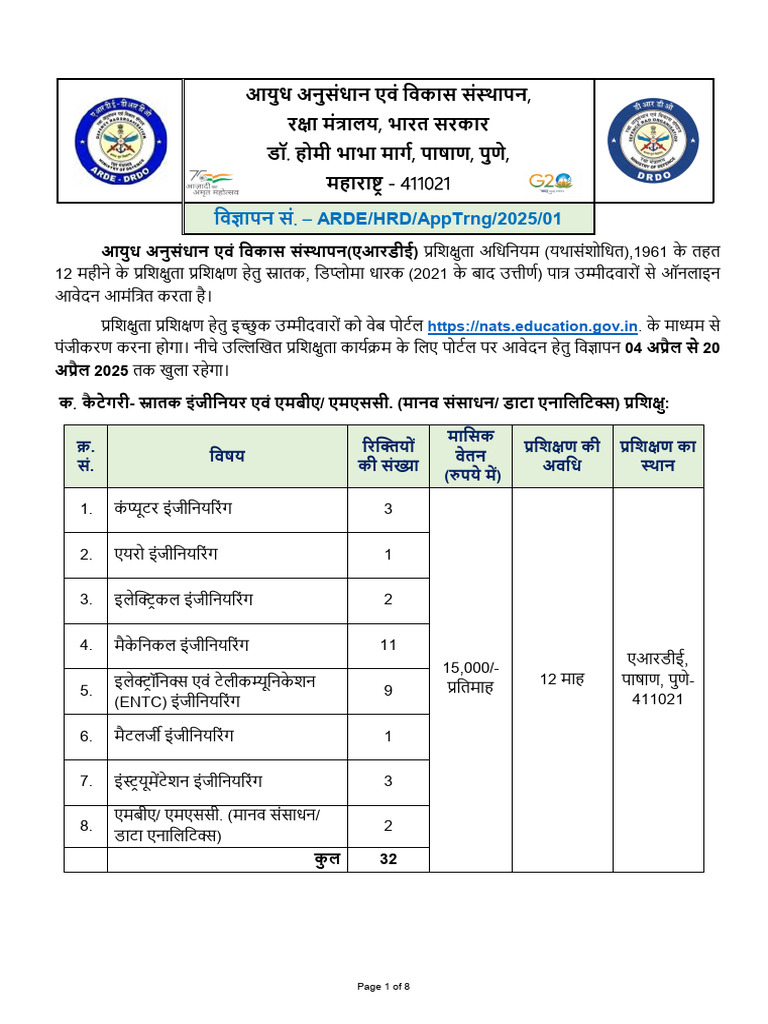NATS_Advt04042025 (1) | PDF