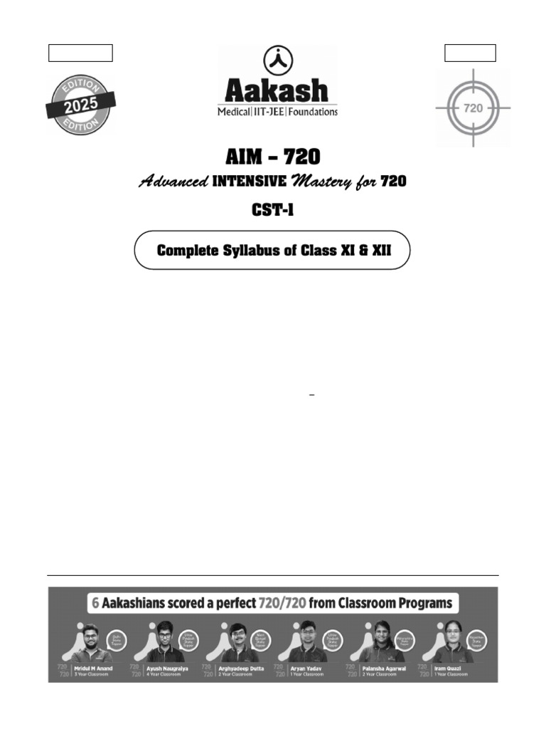 AIM-720 CST-1A P1 Question Paper | PDF | Force | Physical Sciences