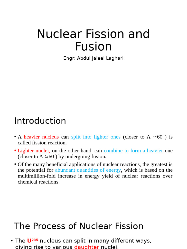 Nuclear Fission vs. Fusion Explained | PDF | Nuclear Fusion | Nuclear ...