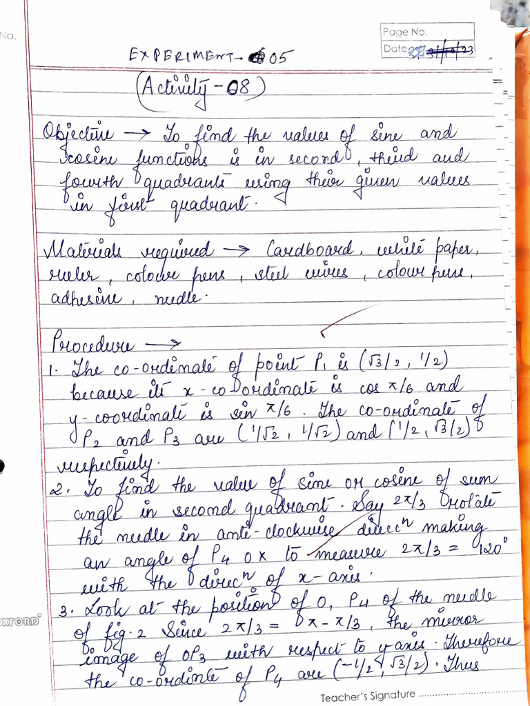 Class 11 Experiment No 05 | PDF