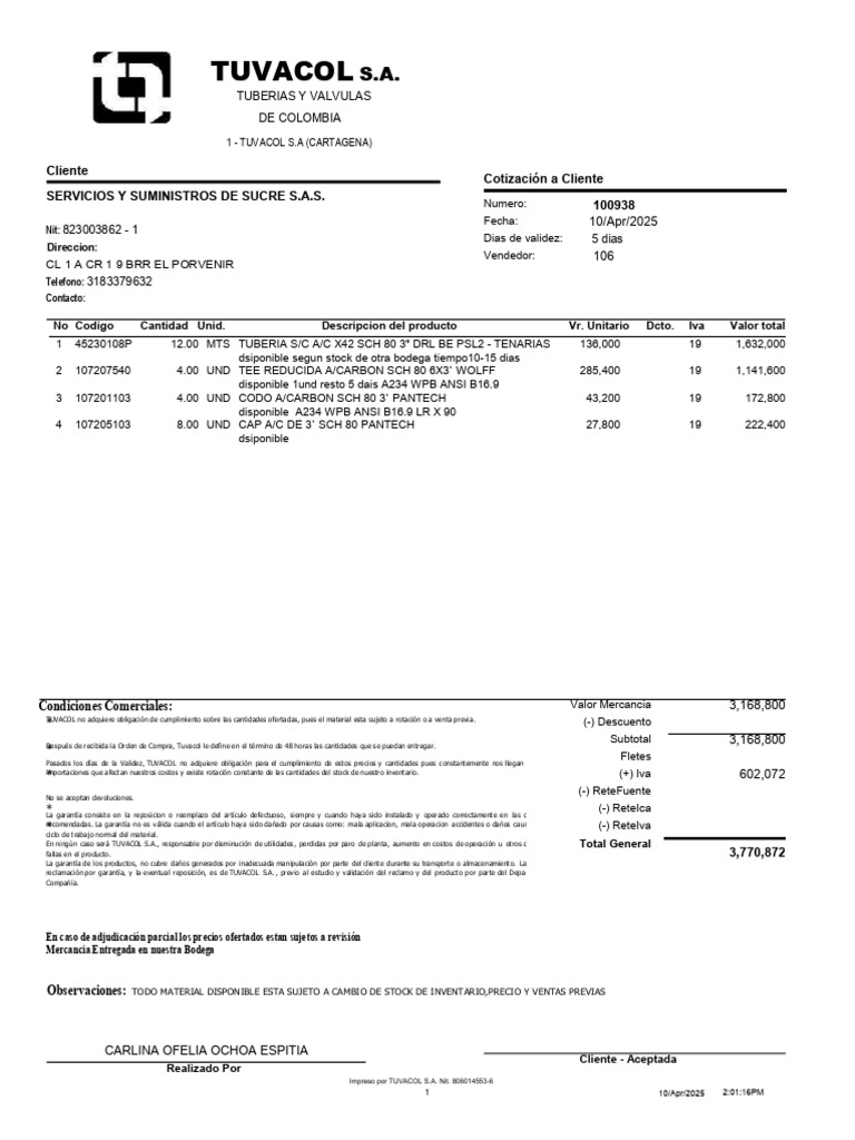 COT. No 100938 | PDF | Business