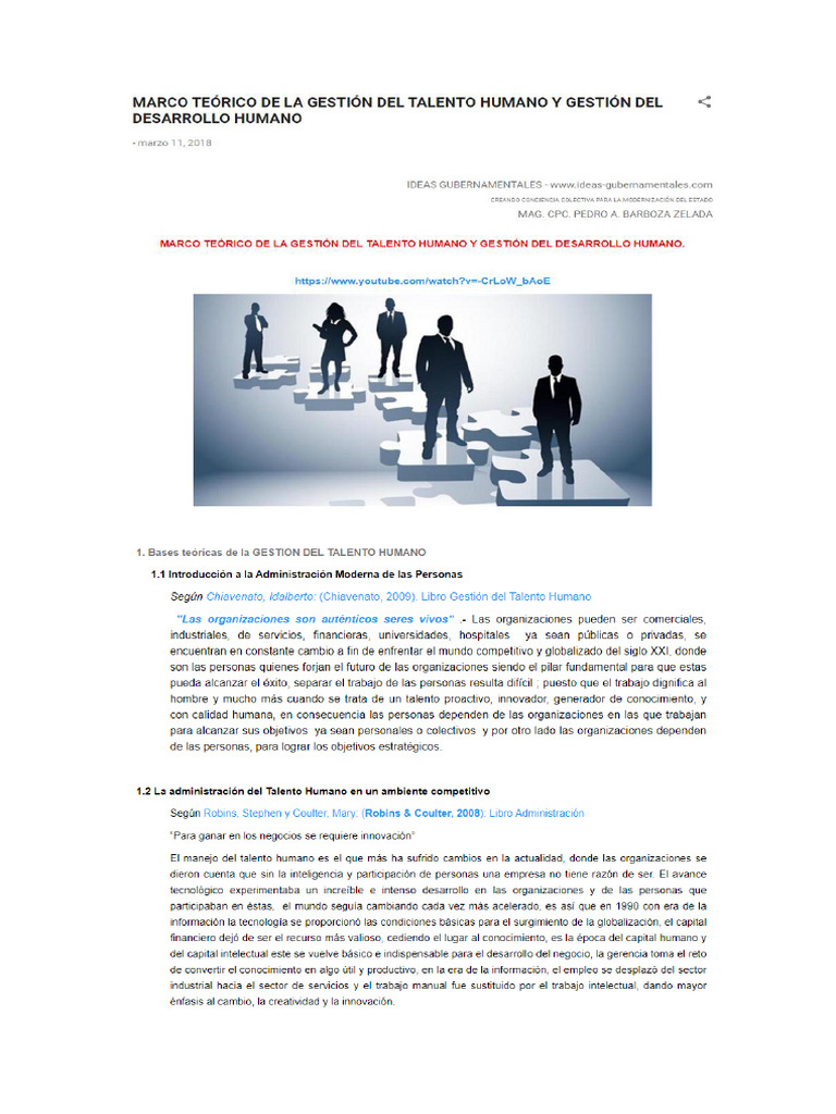 3.-Lectura 1 Marco Teorico de GTH | PDF