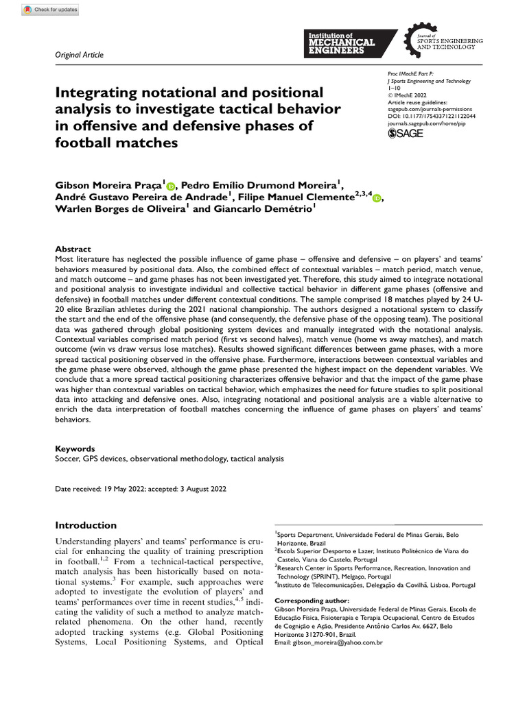 (2022) Praca - Integrating Notational Analysis | PDF | Effect Size | Spss
