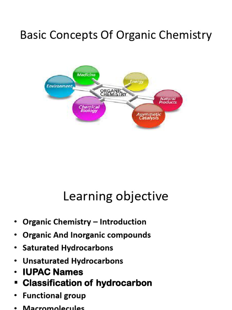 Basic Concepts of Organic Chemistry | PDF | Carbohydrates | Hydrocarbons