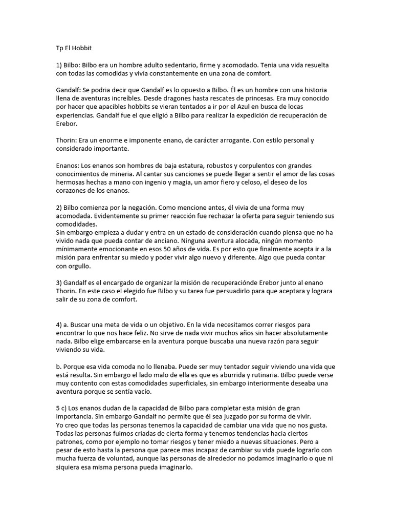 El Hobbit | PDF | Bilbo Baggins | El Hobbit