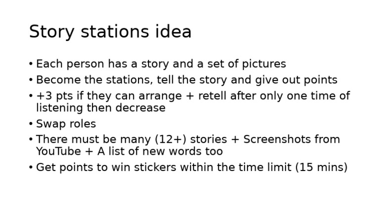 Story Stations Idea | PDF