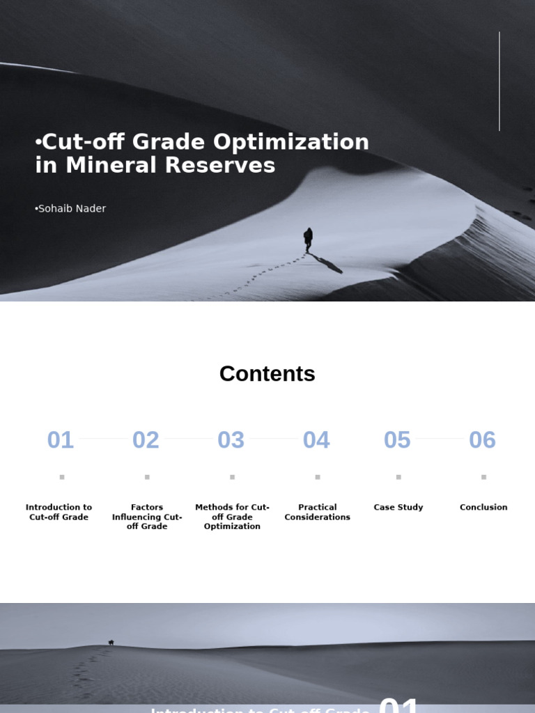 Cut-Off Grade Optimization in Mineral Reserves - AI PPT Maker | PDF ...