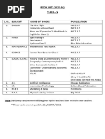Class 10 NCERT Books List 2025-26 | PDF