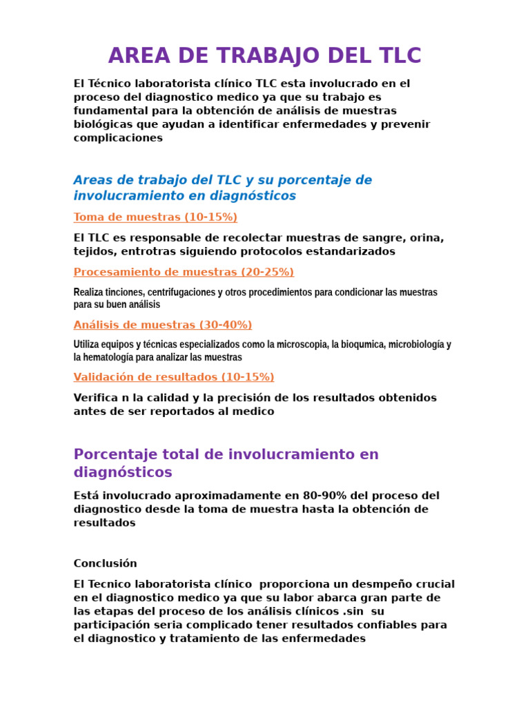 Area de Trabajo Del TLC | PDF