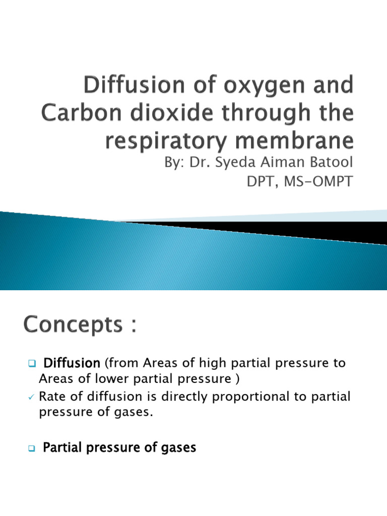 2.Diffusion of Oxygen and Carbon Dioxide Through The | PDF ...