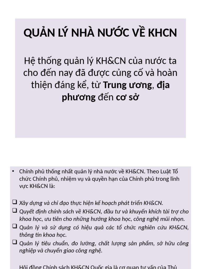 2-Quản Lý Nhà Nước Về Khcn-4 | PDF