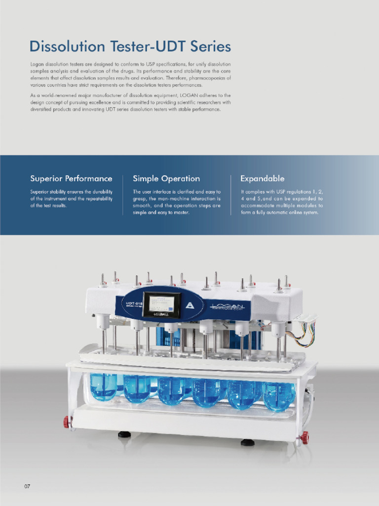 Dissolution Tester, Logan, USA | PDF