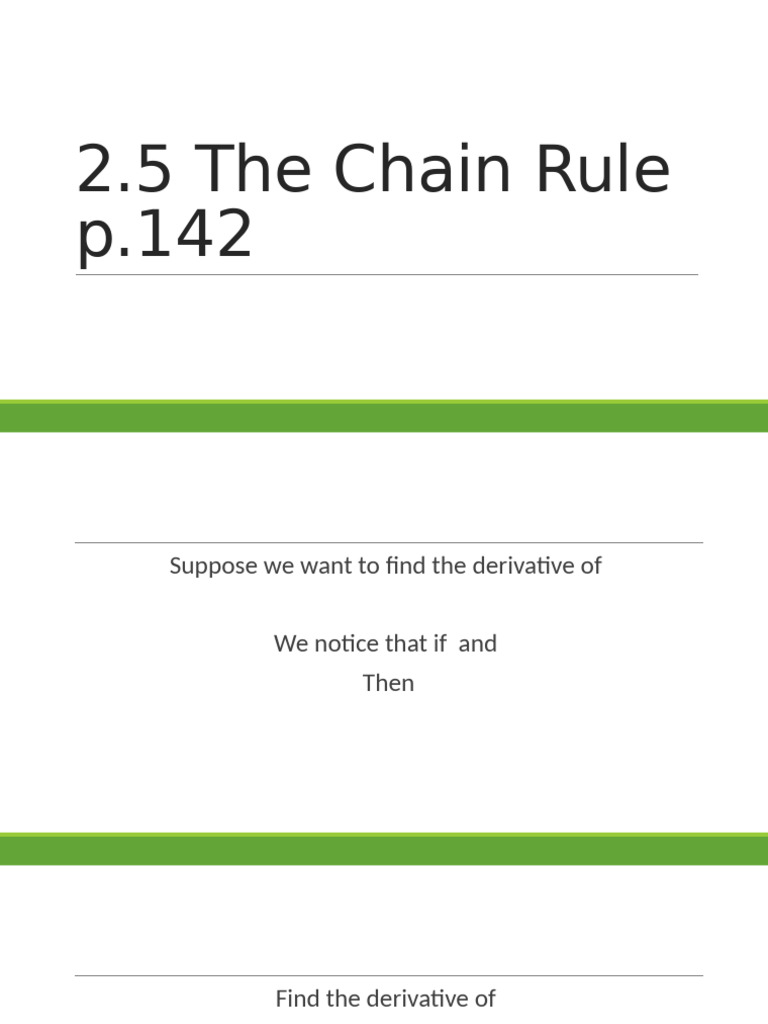 Chain Rule in Calculus Explained | PDF