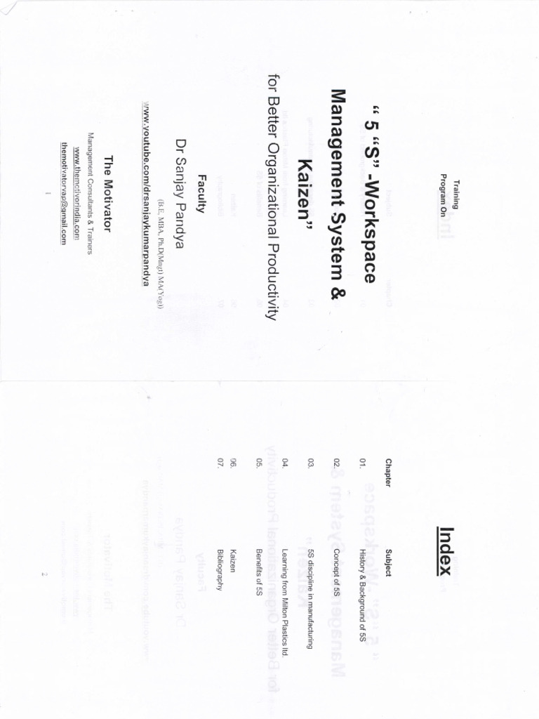 Training Material - 5S and Kaizen | PDF