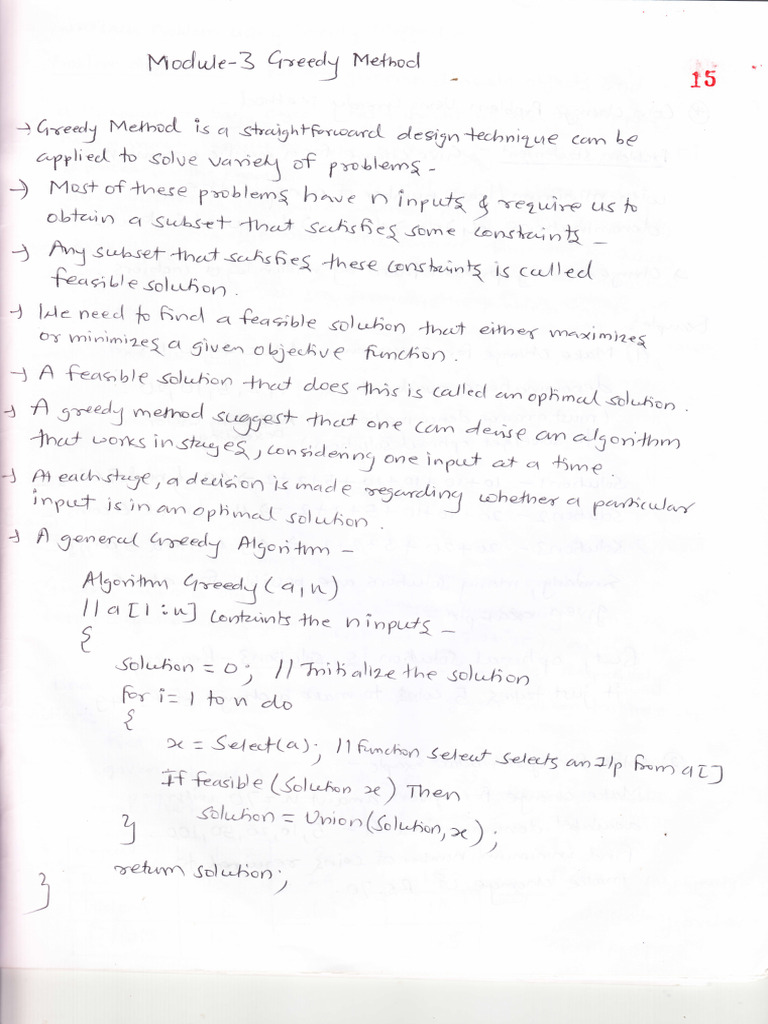 Daa Module 3 Notes | PDF