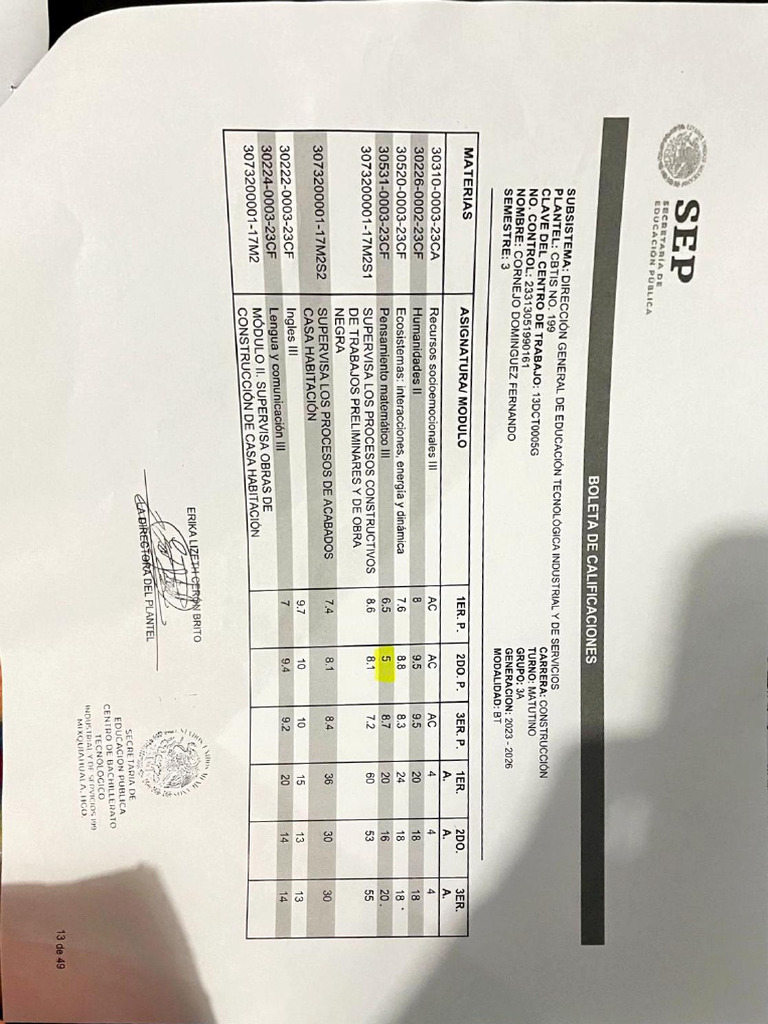 Boleta 3 Semestre | PDF