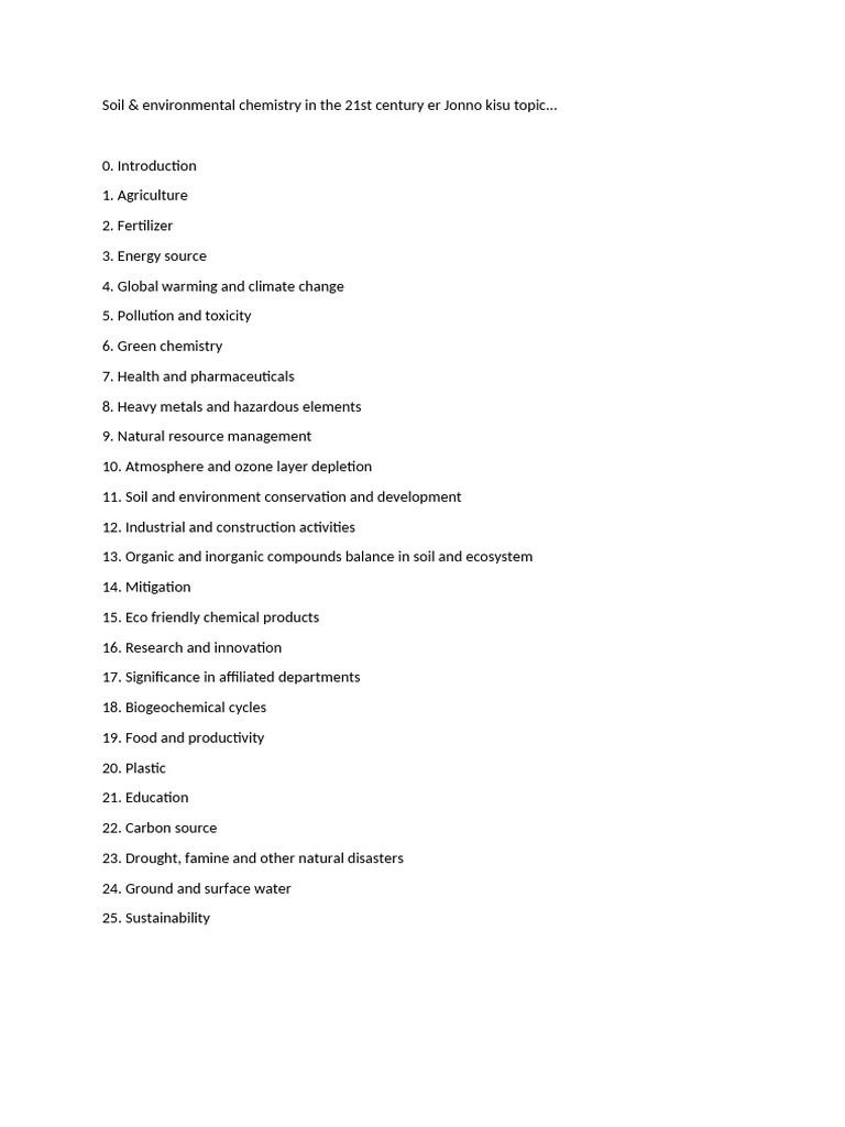 21st Century Soil & Environmental Chemistry | PDF