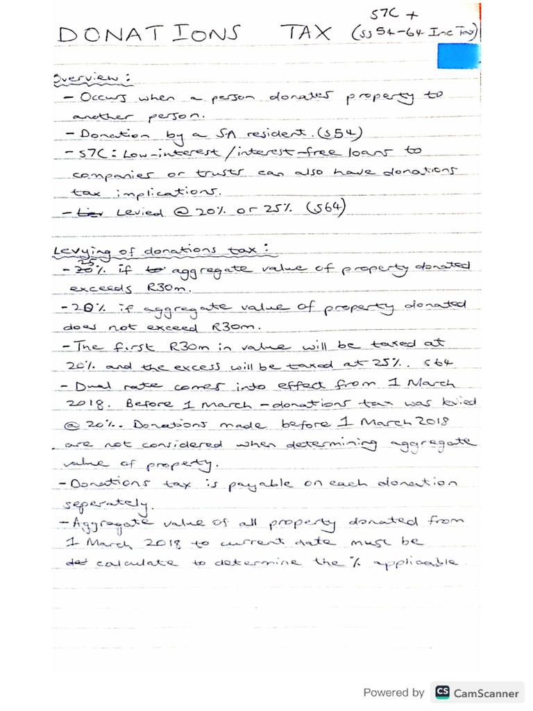 Donations Tax Notes | PDF