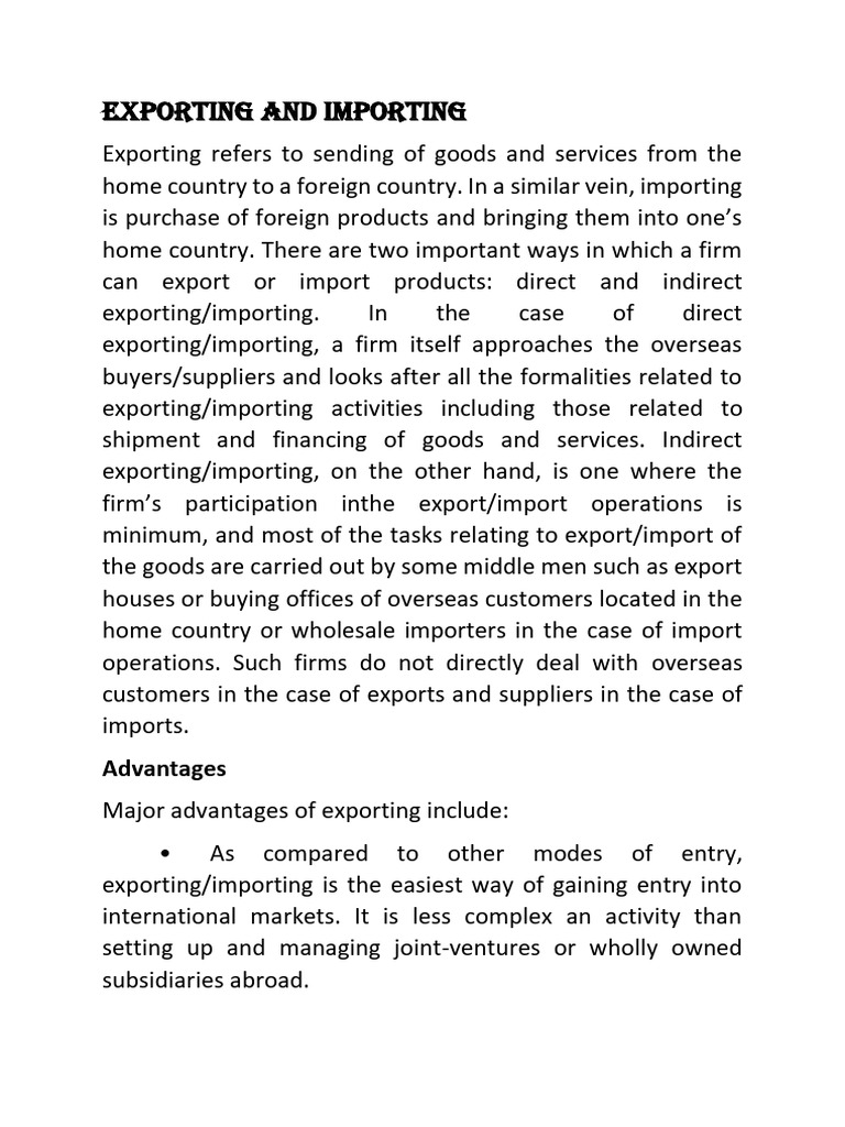 Import and Export Documentation and Procedures | PDF | Letter Of Credit ...