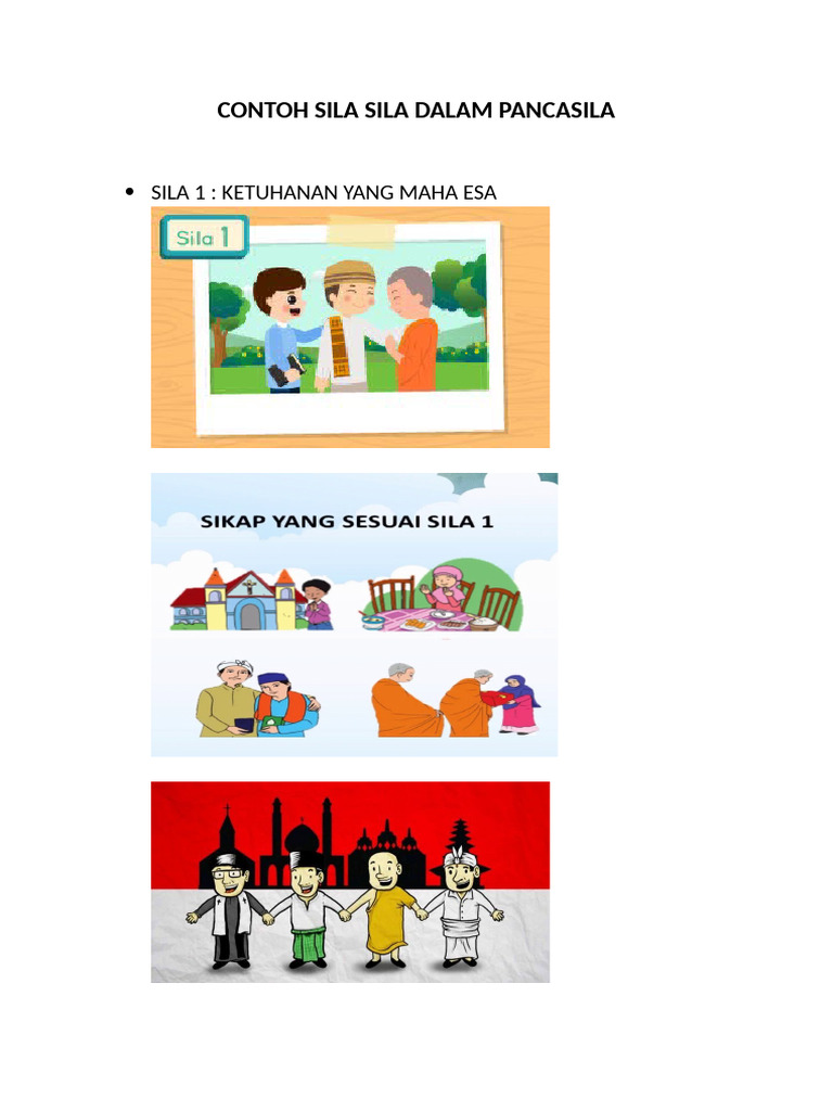 Contoh Sila Sila Dalam Pancasila | PDF