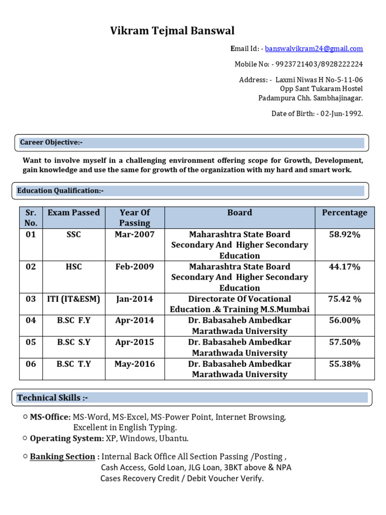 Vikram Resume Updated 2024 | PDF