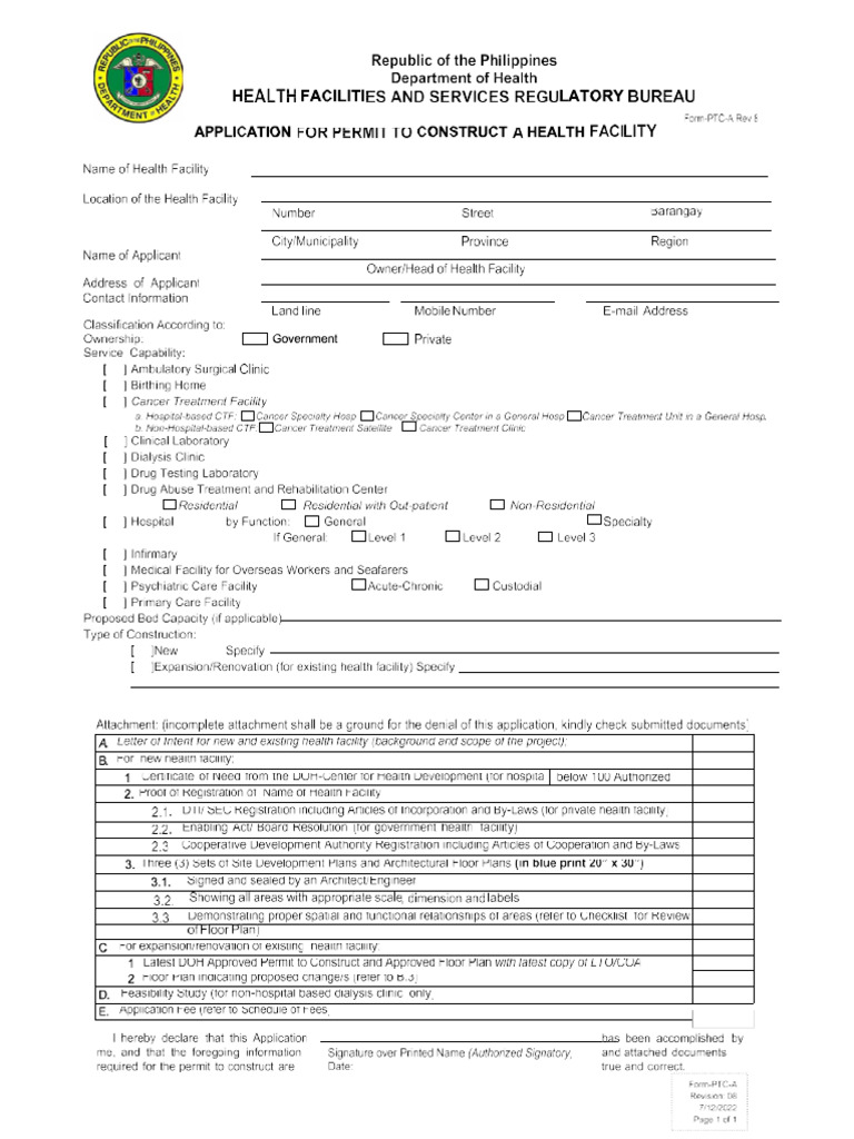 APPLICATION FORM - PTC Blank | PDF