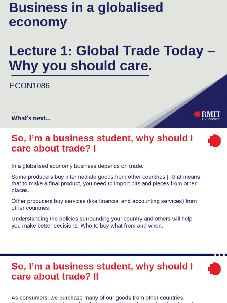 Global Trade Insights for Business Students | PDF | Non Tariff Barriers ...