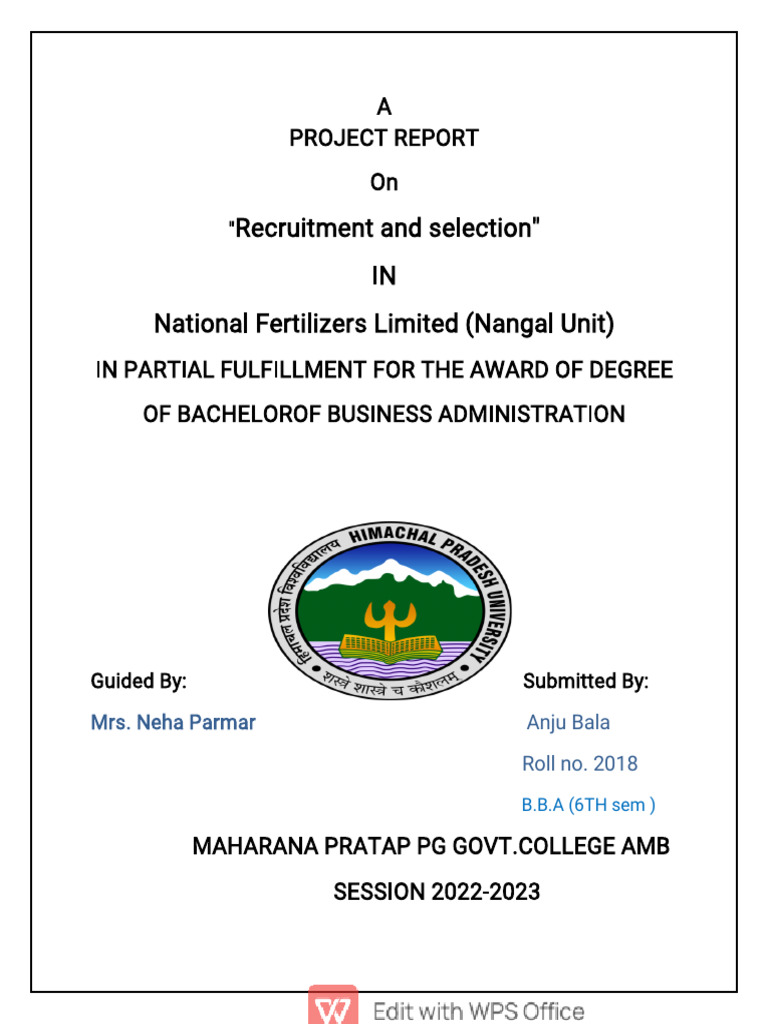 Anju Bala | PDF | Recruitment | Employment