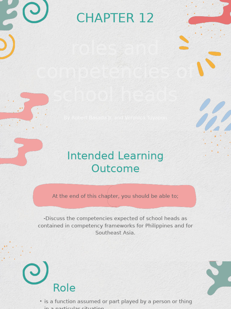 Roles and Competencies of School Heads | PDF