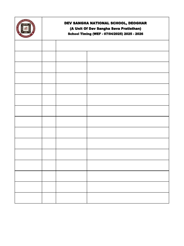 School Timing | PDF