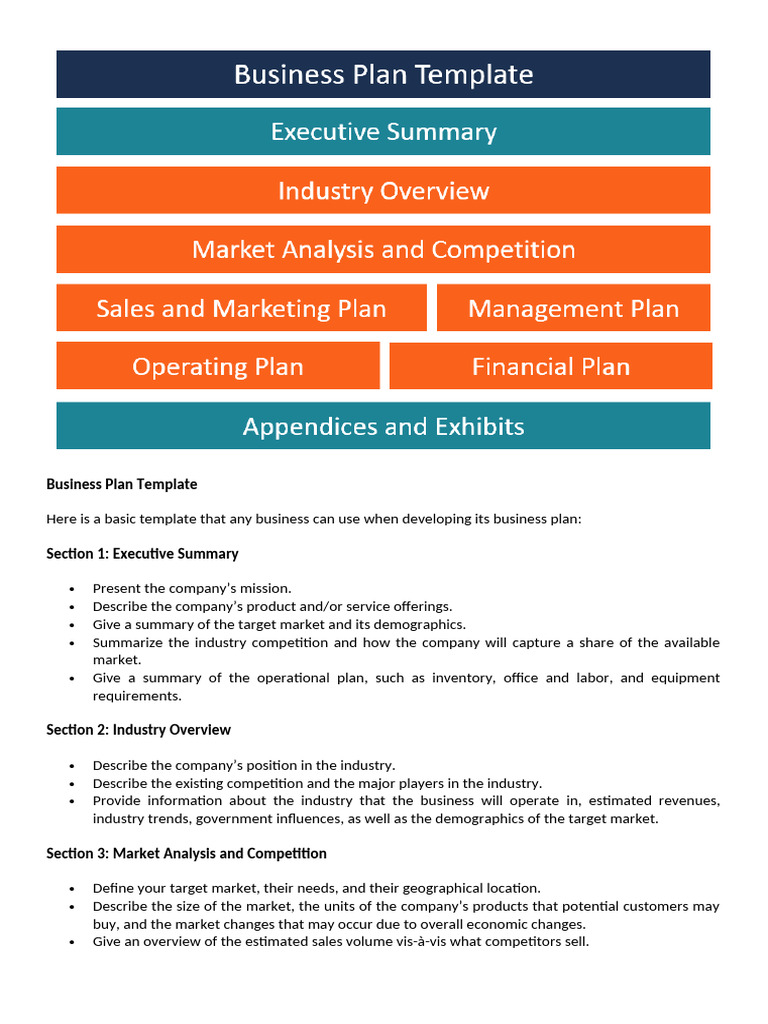 Business Plan Template Entrep | PDF | Market (Economics) | Sales
