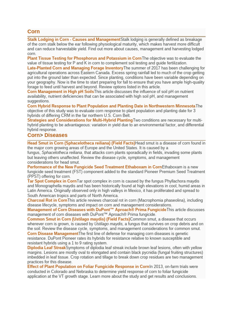 Corn | PDF | Maize | Organisms