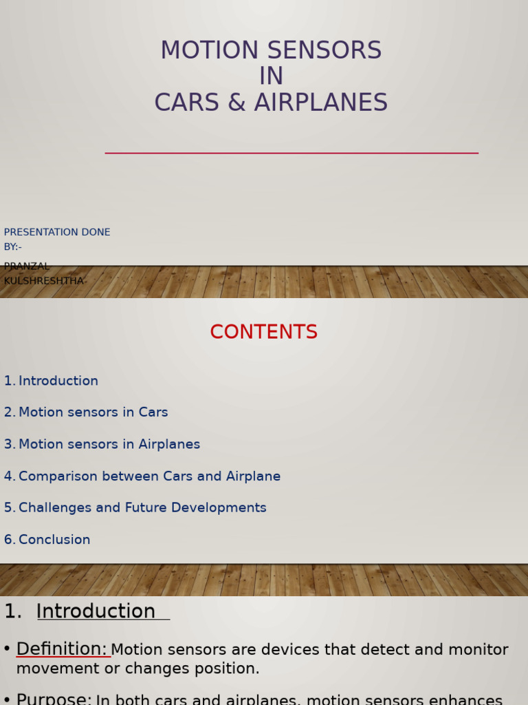 Motion Sensors in Cars and Airplanes | PDF | Accelerometer | Inertial ...