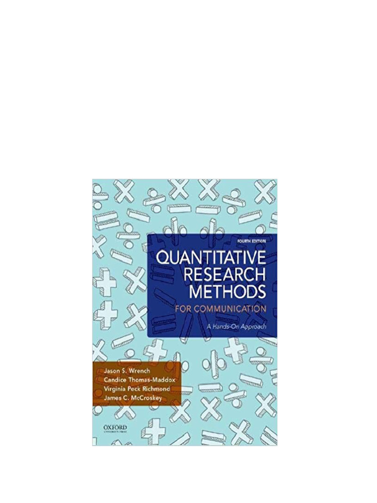 (Ebook PDF) Quantitative Research Methods For Communication: A Hands-On Approach 4th Edition PDF ...